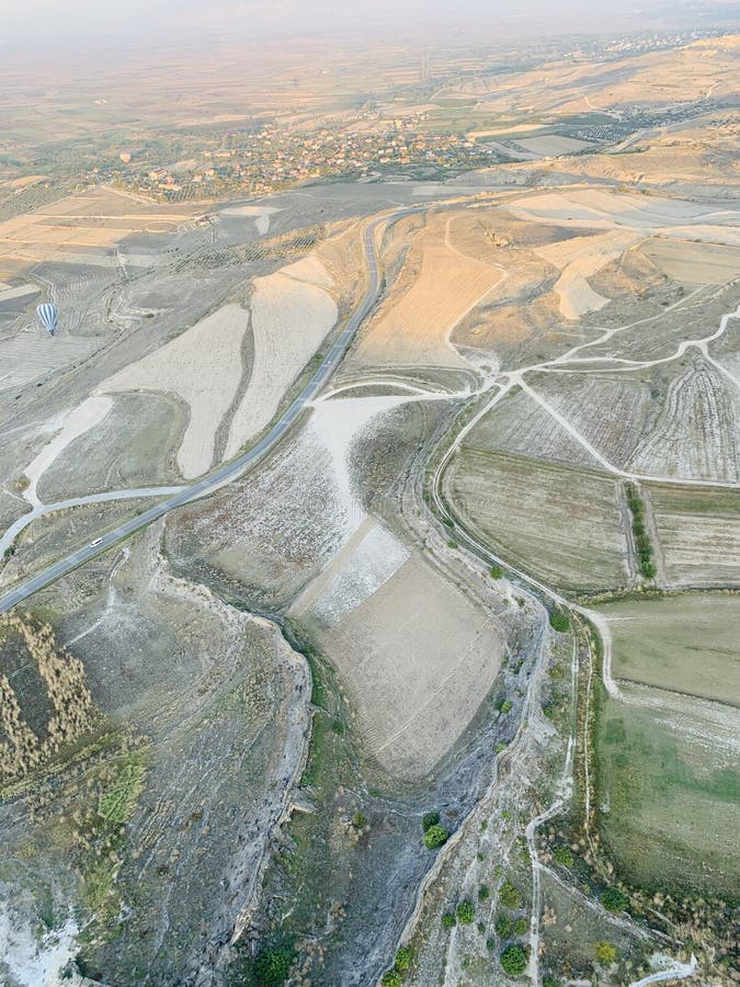 View of Pamukkale in Turkey is a Limestone Mountain Low Angle Shot ...