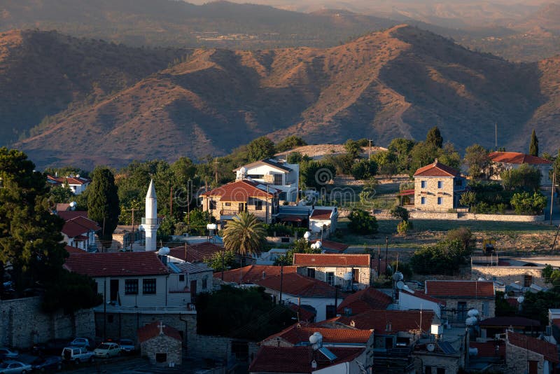 View of Pano Lefkara Village in Larnaca District, Cyprus Stock Image ...