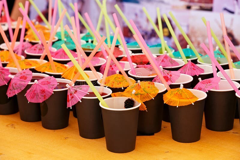 View of the paper cups. stock image. Image of design - 119193329