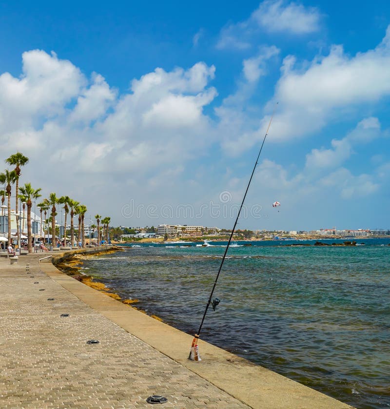 View of Paphos seafront stock photo. Image of people - 72241528