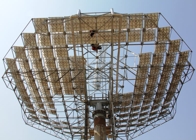 View Parabolic Solar Dish from Down To Up Stock Photo - Image of field ...