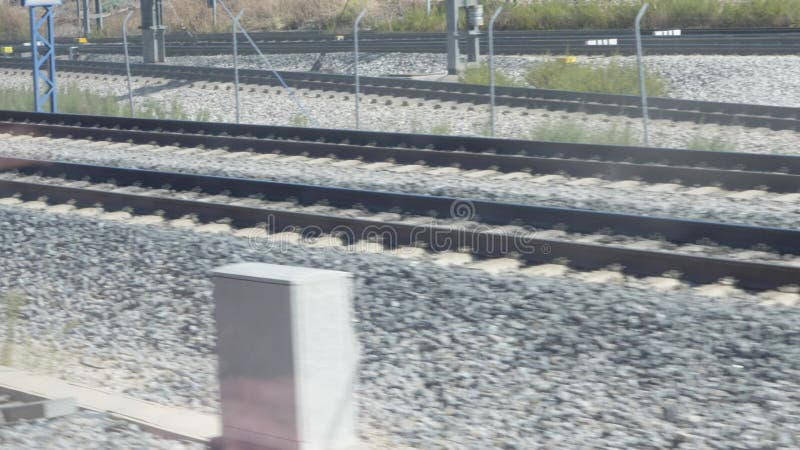 Multiple Railroad Tracks with Gravel Ballast Stock Footage - Video of ...