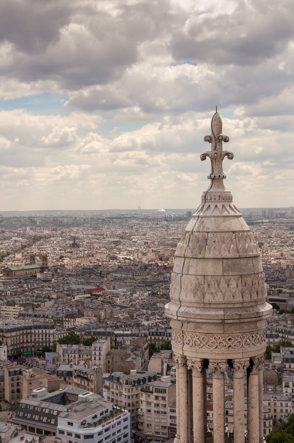 View of Paris from the Sacre Coeur Stock Photo - Image of sacred ...