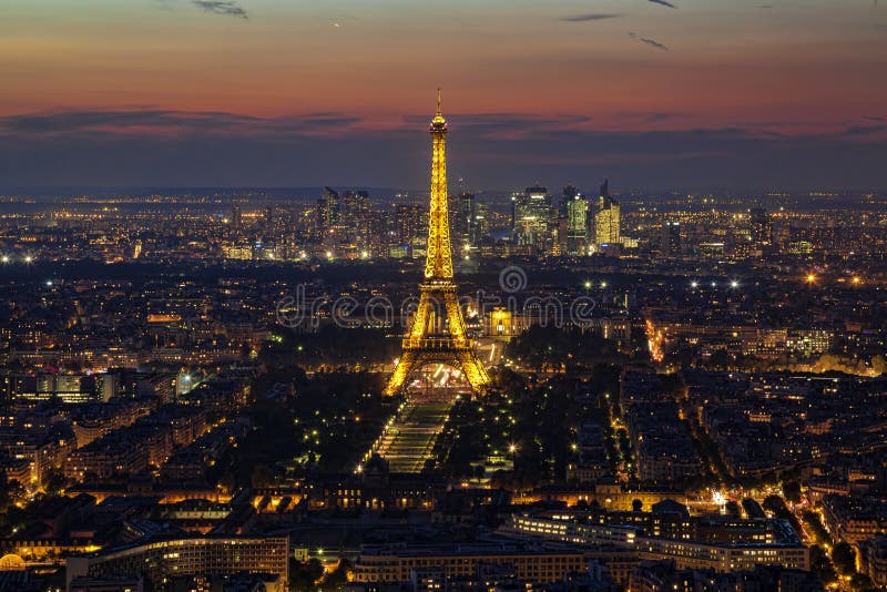 View of the Paris and Tower Eiffel. Editorial Photography - Image of ...