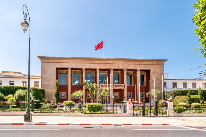 View at the Parliament Building in the Streets of Rabat - Morocco Stock ...
