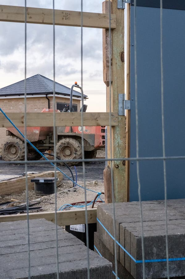View of a Part of a New Housing Development Under Construction, Seen ...