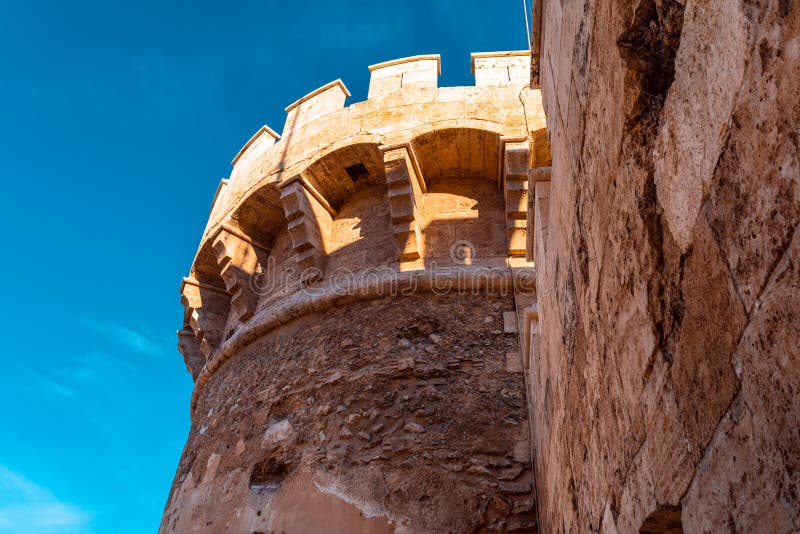 View of a Part of a Very Old Tower that Has the Marks of the Passing of ...