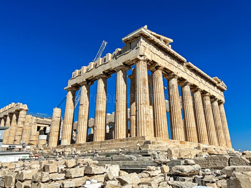 Columns of the Parthenon stock photo. Image of greece - 290083428