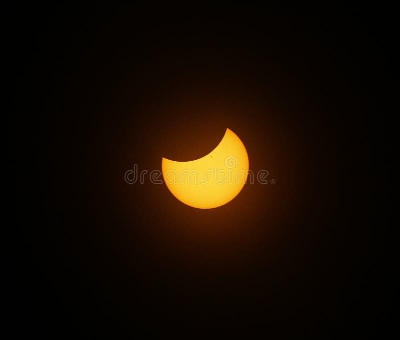 View of a Partial Solar Eclipse, after Third Contact, Sun Seen with ...