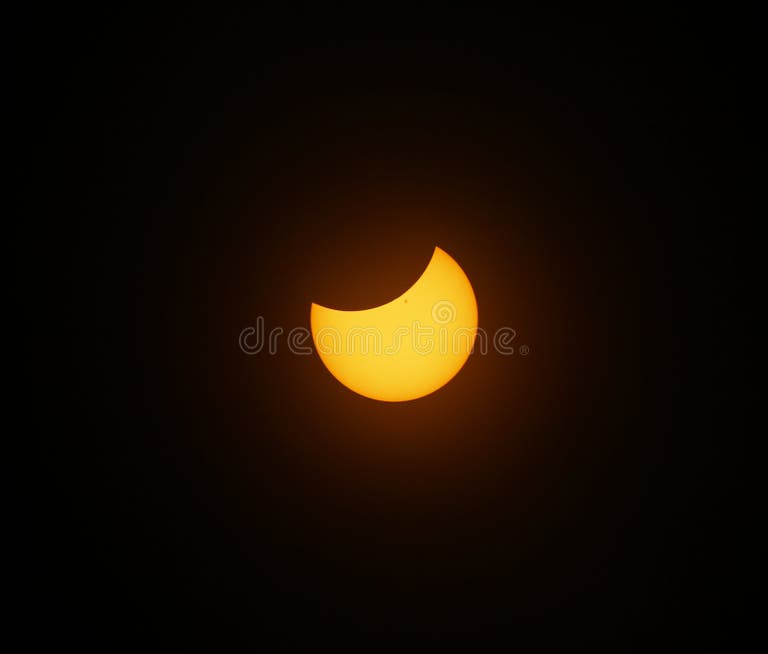 View of a Partial Solar Eclipse, after Third Contact, Sun Seen with ...