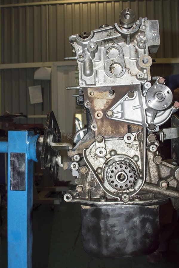 View of the Partially Disassembled Engine from the Side of the Removed ...