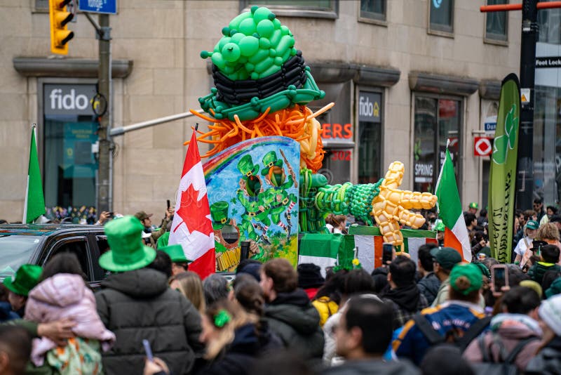 View of Participants at the St. Patrick S Day Parade 2025 in Toronto ...