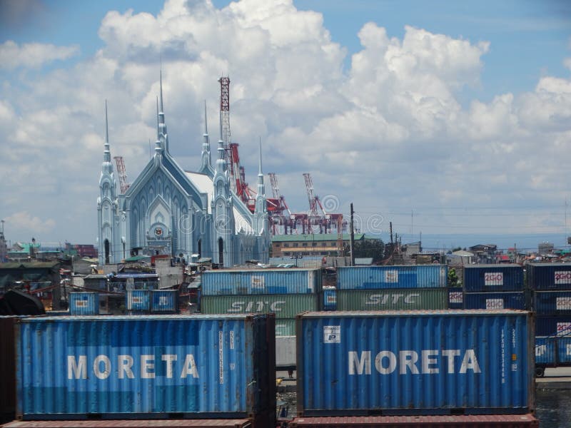 Manila Harbour, Philippines Editorial Stock Photo - Image of metal ...