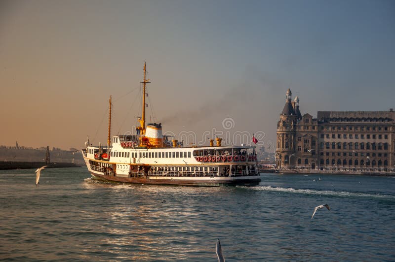 Istanbul passenger ferries stock image. Image of steamboat - 310825829