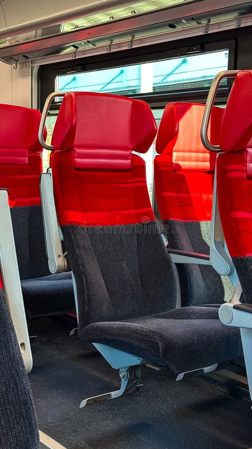 View of the Passenger Seats in the Train Interior, Public ...