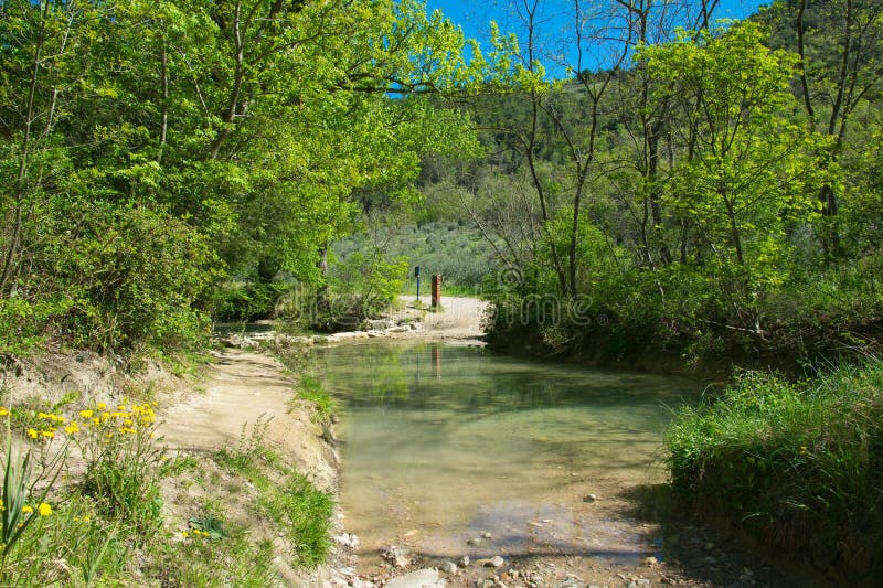 View of a Pathway Along the River Tescio in Assisi Stock Photo - Image ...
