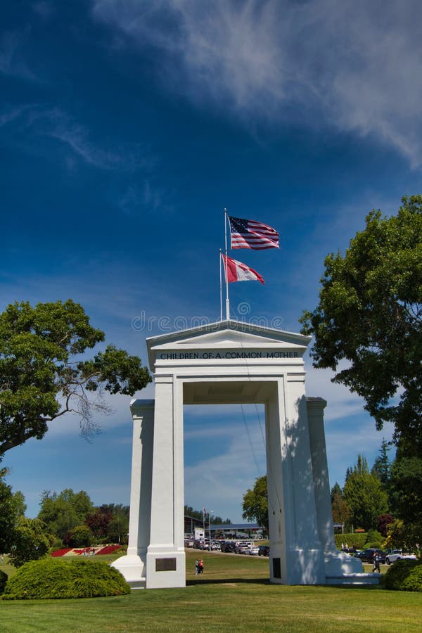 A View of Peace Arch from the U.S. Side. Peace Arch Historical State ...