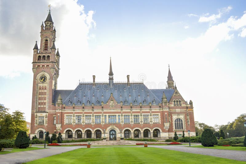 A View at the Peace Palace in Hague Netherlands Stock Image - Image of ...
