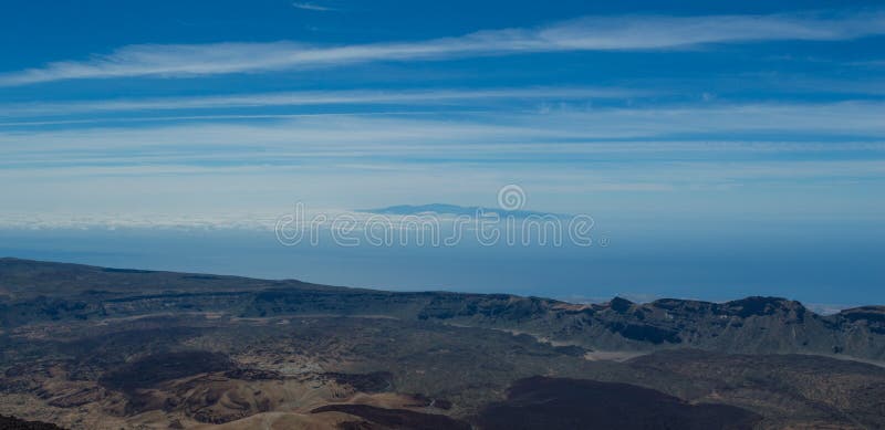 View from the Peak of Mount Teide on the Island of Tenerife Showing the ...