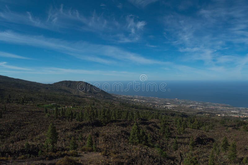 View from the Peak of Mount Teide on the Island of Tenerife Showing the ...