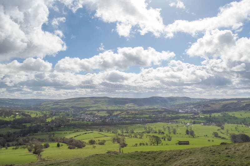 View from the Peak of Win Hill, in the Peak District, Derbyshire Stock ...