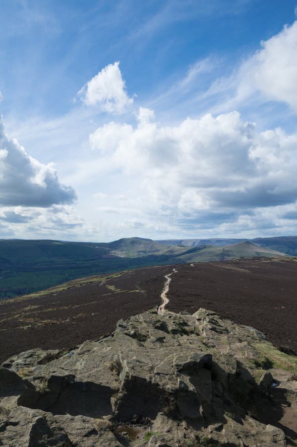 View from the Peak of Win Hill, in the Peak District, Derbyshire Stock ...