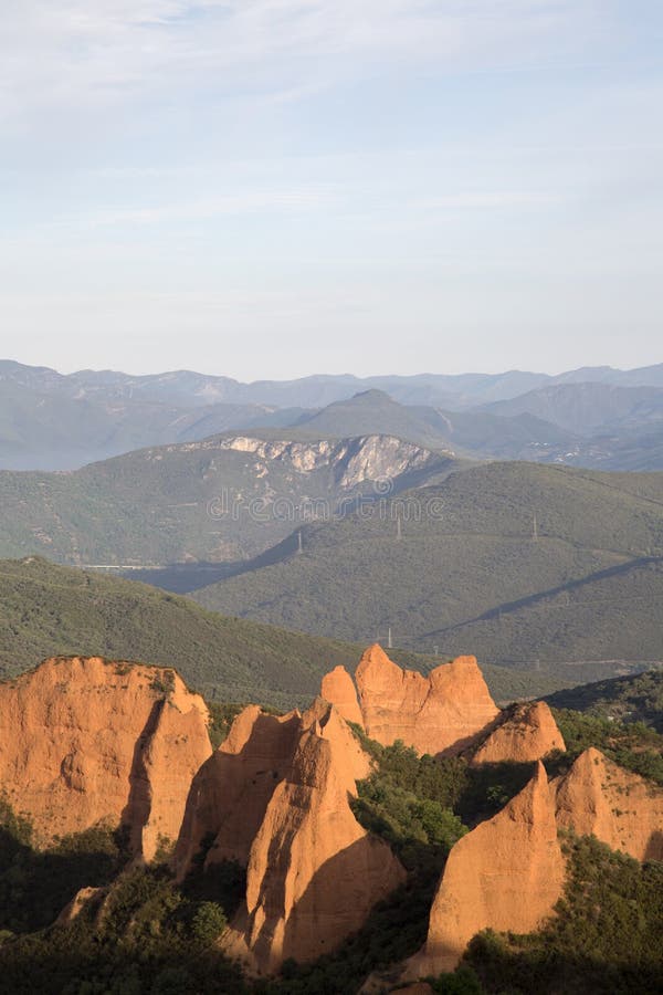 View of Peaks, Medulas, Leon Stock Photo - Image of leon, spain: 105535846