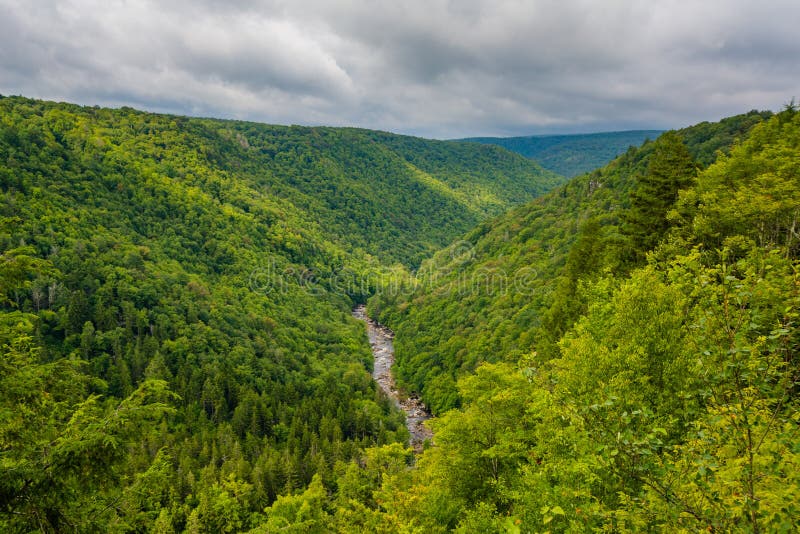 View from Pendleton Point, in Blackwater Falls State Park, West ...