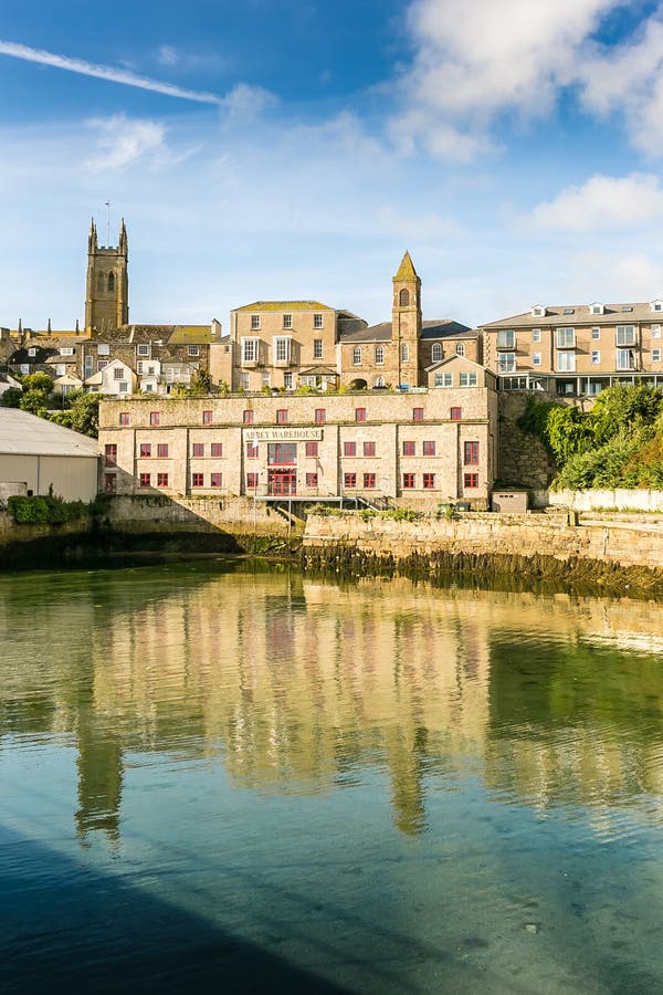 View of Penzance Harbour and Town Editorial Photography - Image of ...