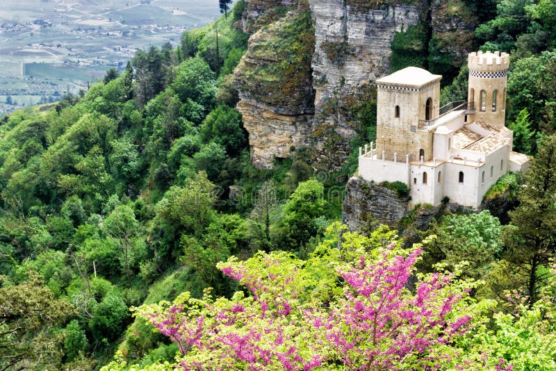 Pepoli Castle in Erice, Sicilly, Italy Stock Image - Image of medieval ...
