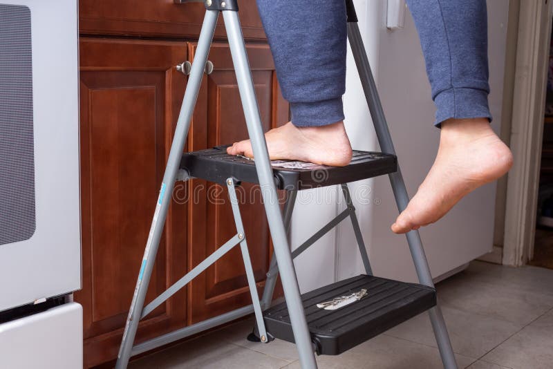 Two tier step ladder stock photo. Image of concept, retail - 183452652