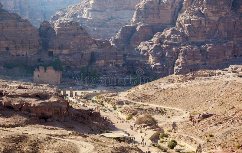 View of Petra Valley from the Urn Tomb. Petra. Jordan. Editorial Stock ...