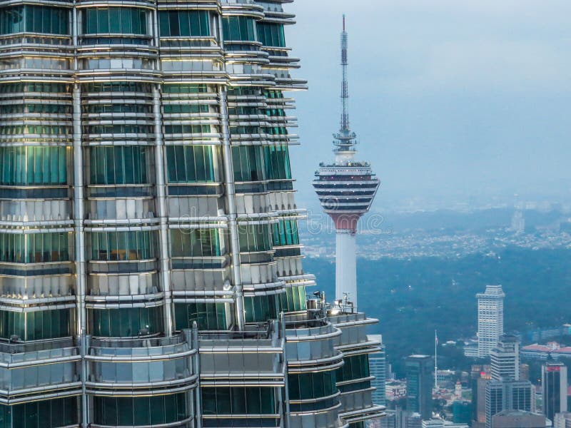 View from Petronas Twin Towers Stock Photo - Image of glass, landmark ...