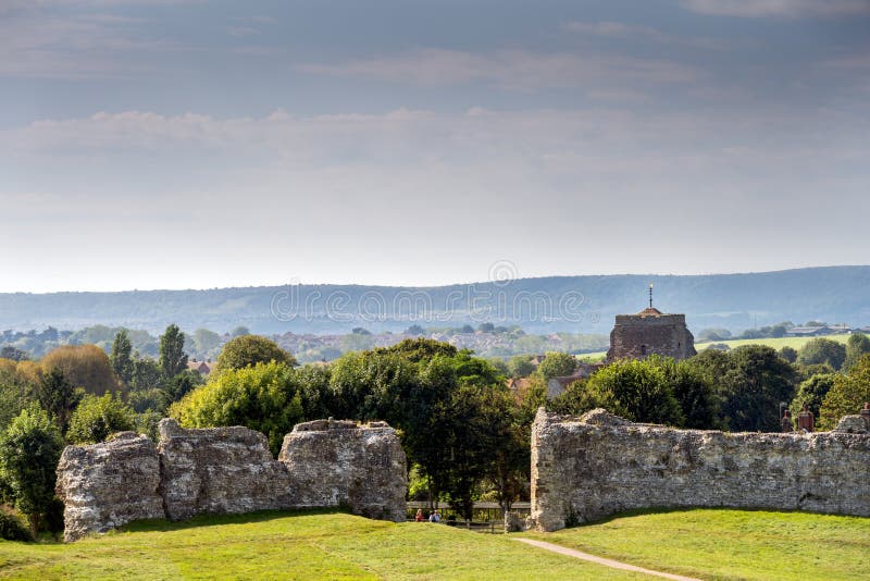 View from Pevensey Castle editorial photography. Image of english ...