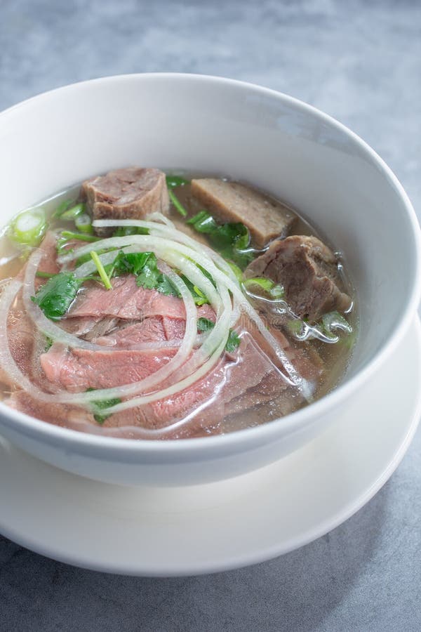 Pho combo bowl stock photo. Image of ingredient, table - 281145572