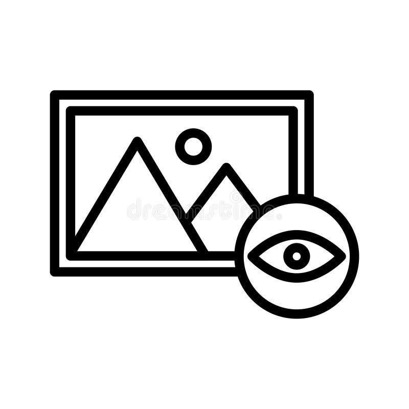 View Photo Thin Line Vector Icon Stock Illustration - Illustration of ...