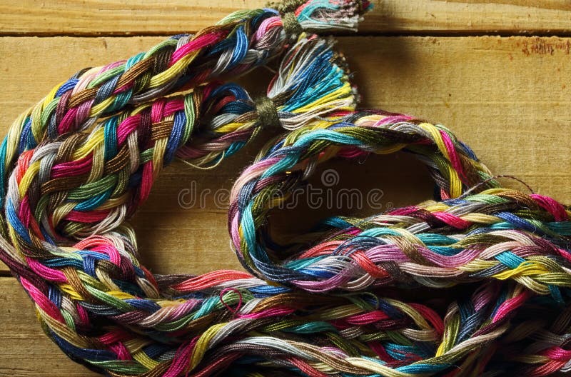 Tassle of Multicolored Sewing Threads for a Hand Sewing Kit Stock Photo ...