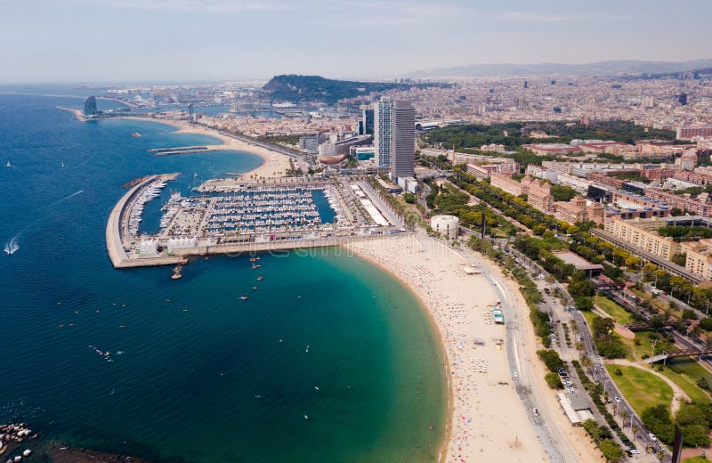 View on Picturesque Seaside of Barcelona in the Spain Stock Image ...