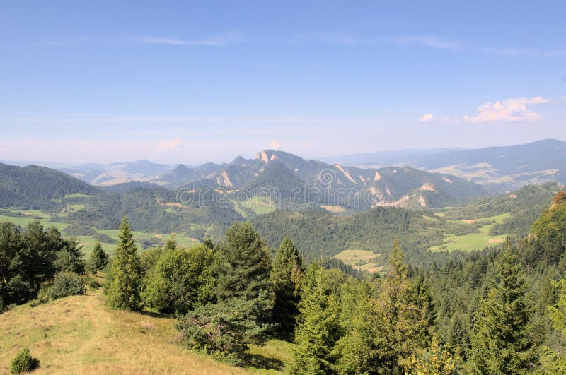 The View of Pieniny Mountains Stock Photo - Image of mountains ...