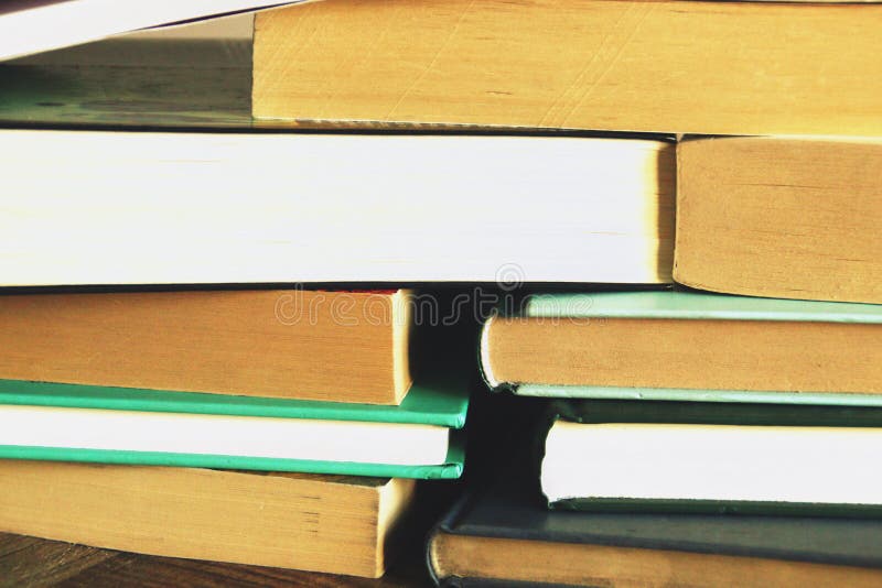 A pile of stacked books. stock photo. Image of disorder - 177902734