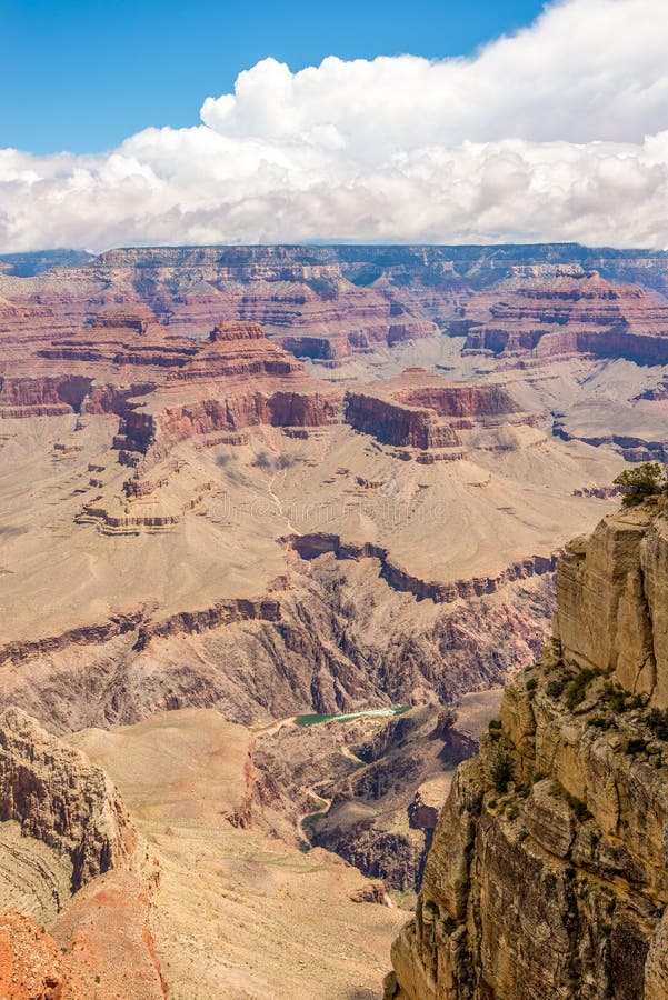 Panoramic View Of Grand Canyon At Pima Point Stock Image - Image of ...