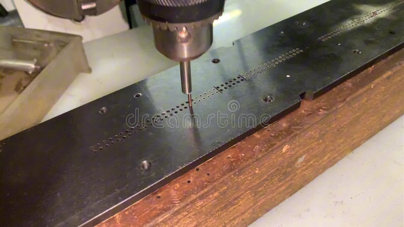 View of Pin Punch for Insertion into Mould Plate Machine Stock Video ...