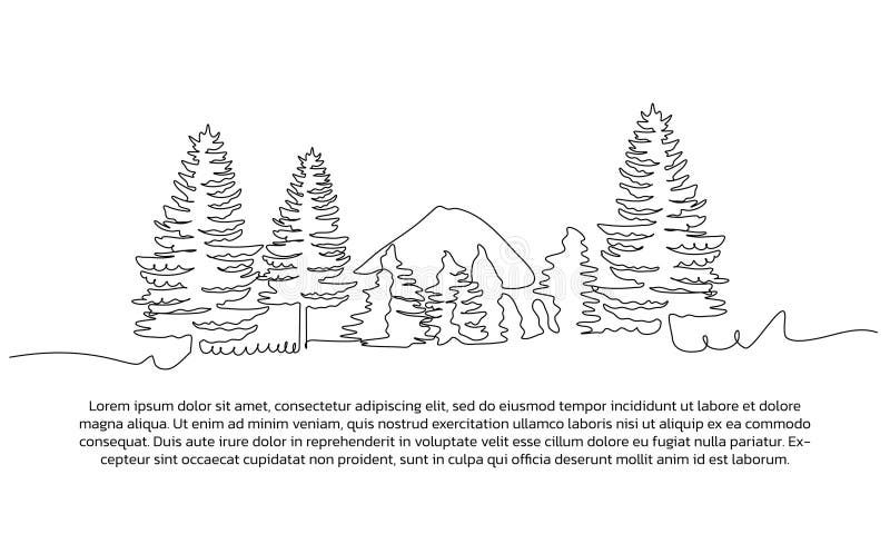 Line Pine Trees Black White Stock Illustrations – 1,970 Line Pine Trees ...