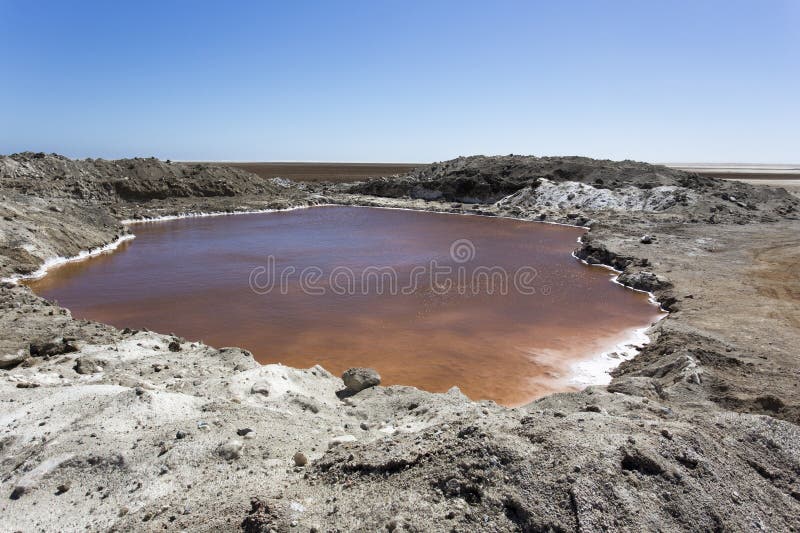 View of Pink Lake at Walvis Bay Stock Image - Image of colorful, travel ...