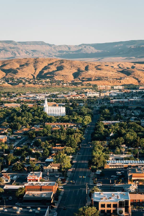 View from Pioneer Park, in St. George, Utah Editorial Stock Photo ...
