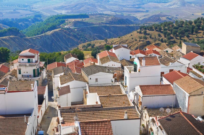 View of Pisticci. Basilicata. Italy Stock Image - Image of lucania ...