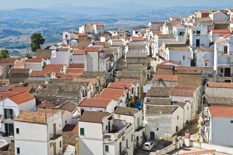 View of Pisticci. Basilicata. Italy Stock Image - Image of italy ...