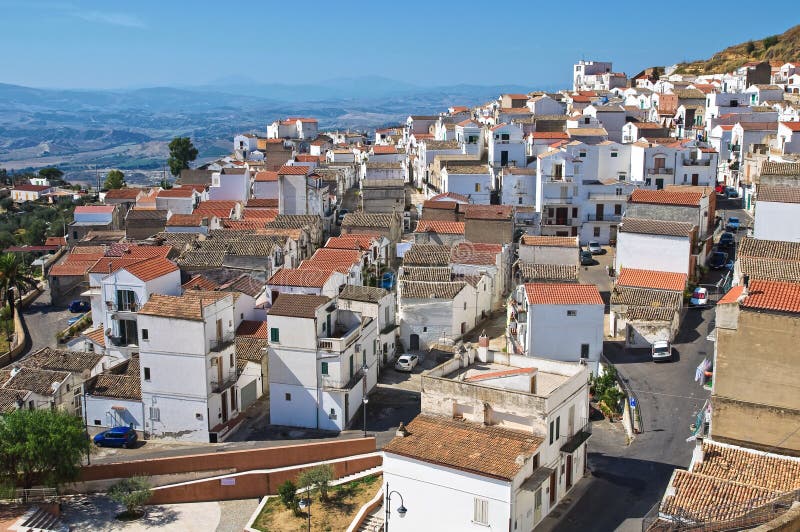 View of Pisticci. Basilicata. Italy Stock Image - Image of building ...