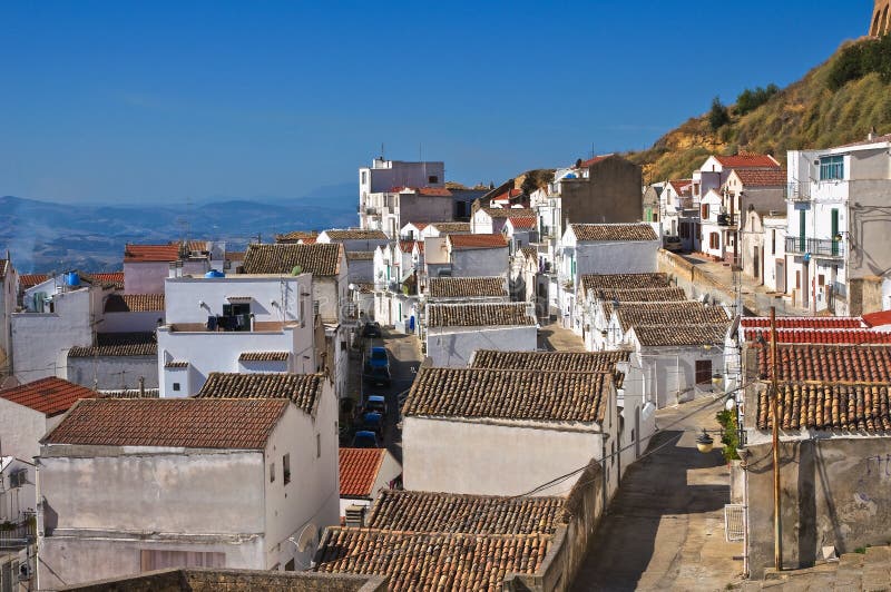 View of Pisticci. Basilicata. Italy Stock Image - Image of facade ...