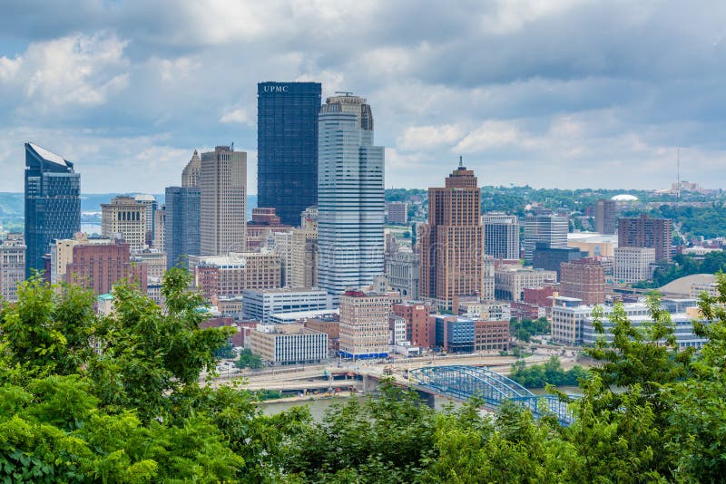 View of the Pittsburgh Skyline and Monongahela River, from Mount ...